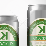 Packreate » Beer Can PSD MockUp – Silver