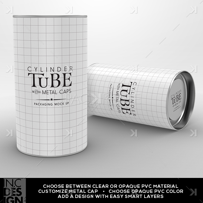 Packreate » Cylinder PVC 120mm Tube with Metal Caps 2
