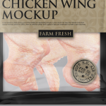 Packreate » Chicken Wing Vacuum Bag Packaging Mockup
